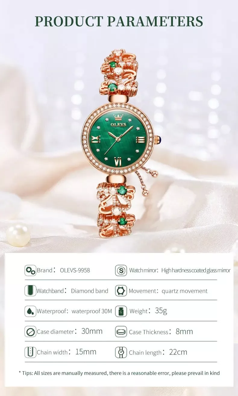 OLEVS 9958 Quartz Diamond Luxury For Women’s - OLEVS WATCH SHOP